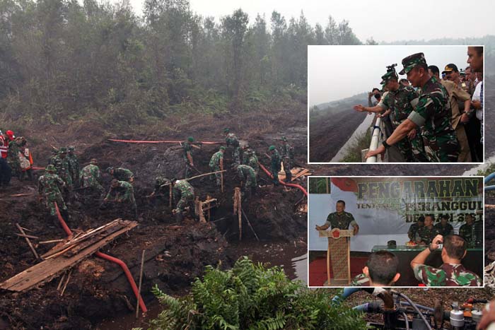 Panglima TNI Tinjau Penanggulangan Kebakaran Hutan di Kalimantan Tengah Panglima TNI Tinjau Penanggulangan Kebakaran Hutan di Kalimantan Tengah
